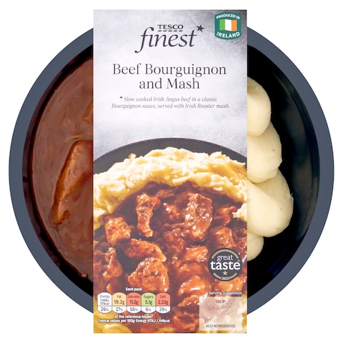 Tesco Finest Beef Bourguignon And Mash 450G - Tesco Groceries