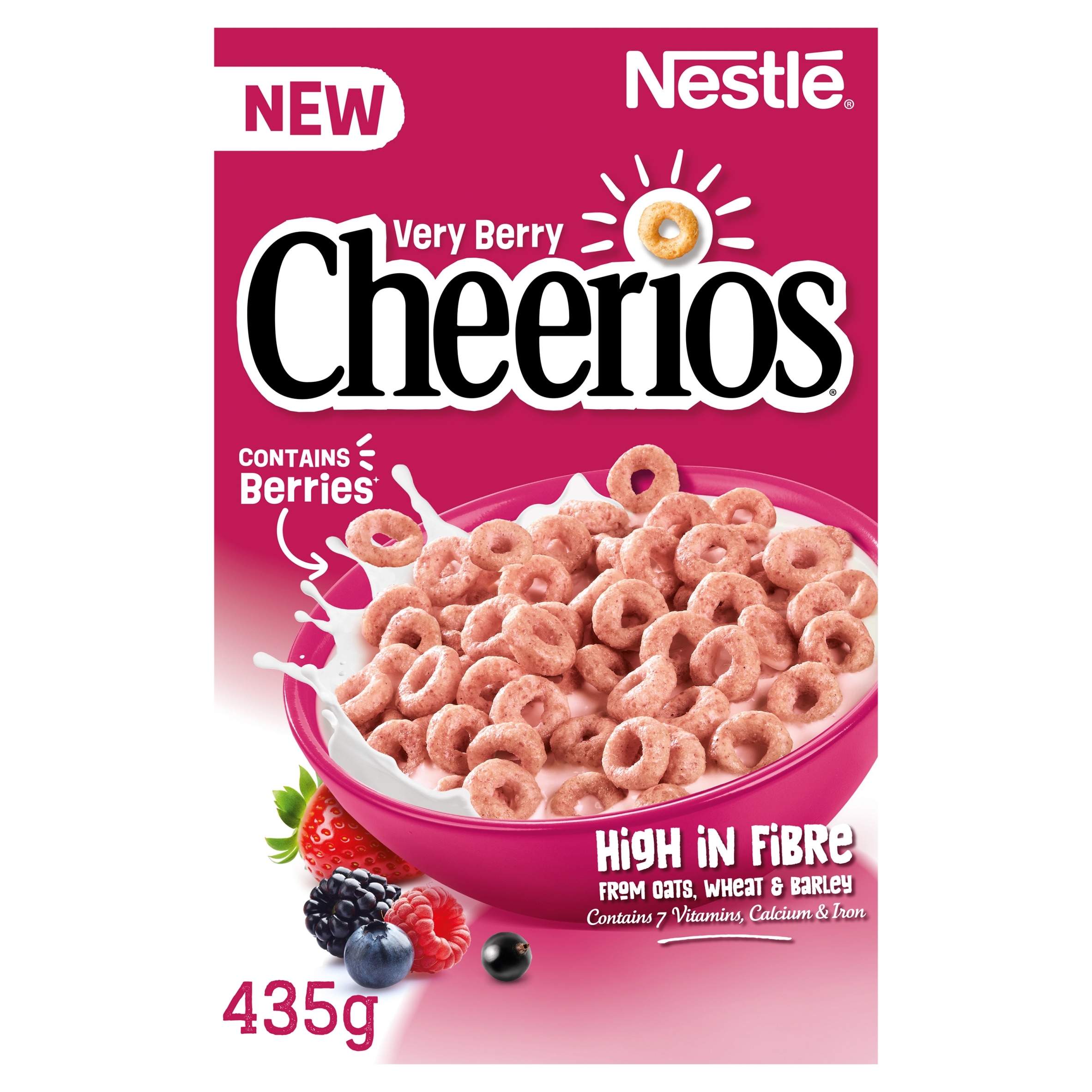 Nestlé Cheerios Very Berry Multigrain Hoop Breakfast Cereal 435g ...