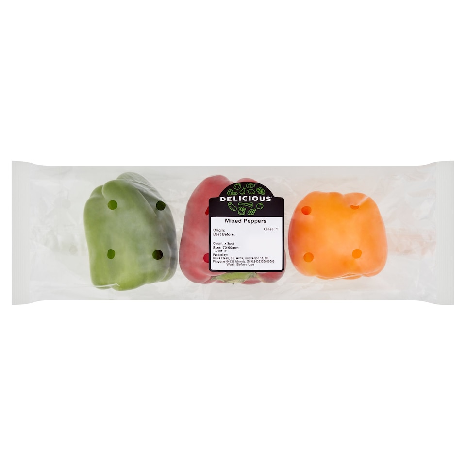 Delicious Bell Peppers 3 Pack - Tesco Groceries
