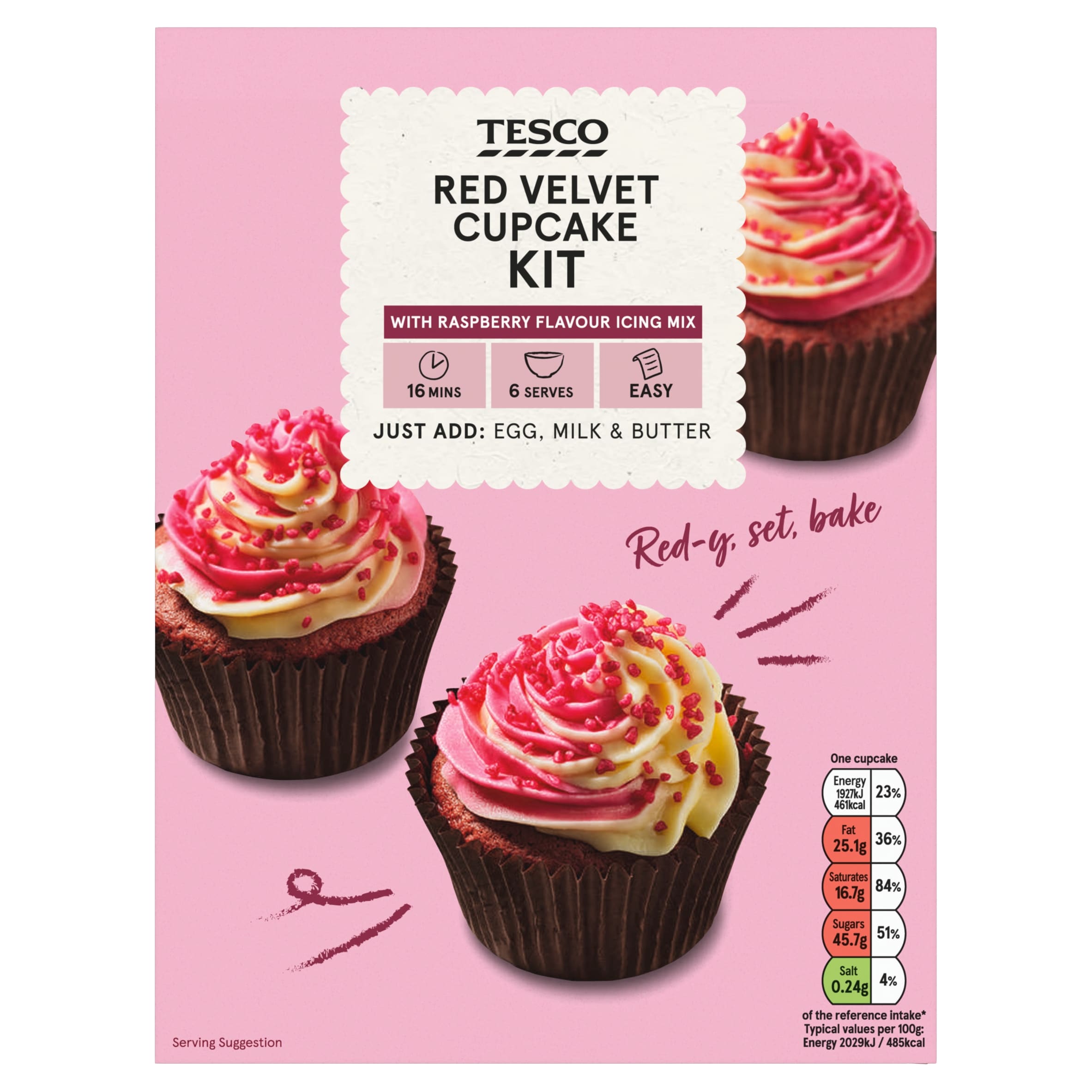 Tesco Red Velvet Cupcake Kit 380g - Tesco Groceries