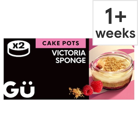 Gü Victoria Sponge Cake Pots Dessert 2x 74g - Tesco Groceries