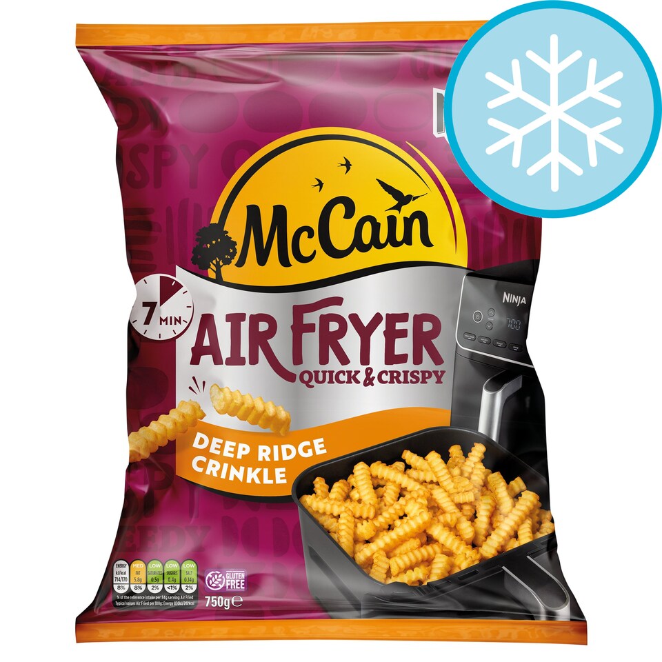 McCain Air Fryer Deep Ridge Crinkle Cut Fries 750g - Tesco Groceries