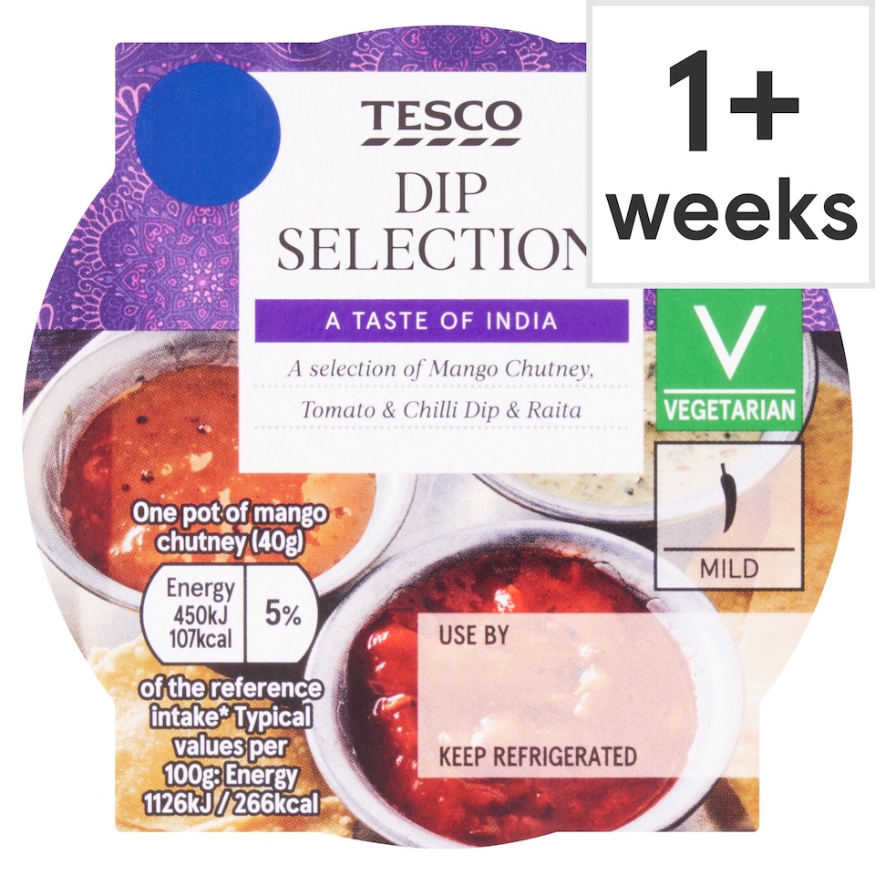 Tesco Indian Inspired Dip Selection 120g - Tesco Groceries