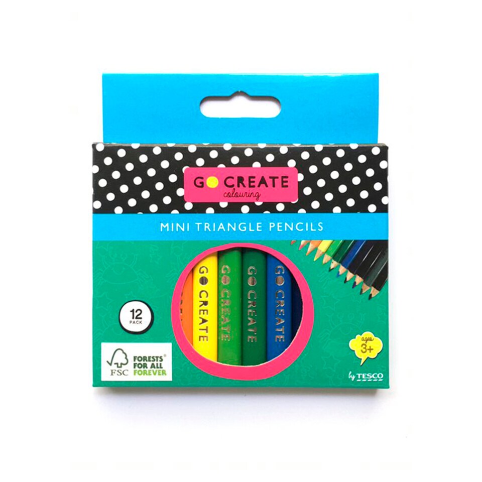 Go Create Mini Triangle Pencils - Tesco Groceries