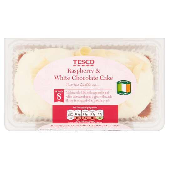 Tesco Luxury Raspberry And White Choco Cake 400G - Tesco Groceries