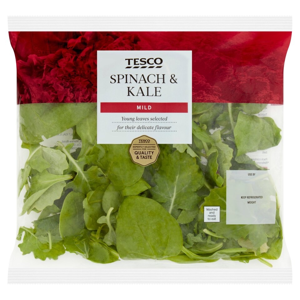 Tesco Spinach And Kale Salad 50G - Tesco Groceries