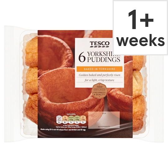 Tesco Yorkshire Puddings 6 Pack 180G - Tesco Groceries