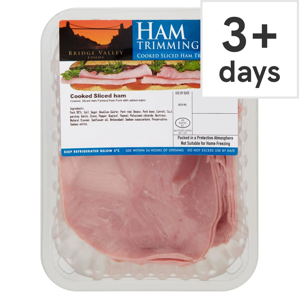Bridge Valley Cooked Ham Trim Sliced 400G - Tesco Groceries