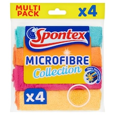 Spontex Microfibre Cloth 4 Pack - Tesco Groceries