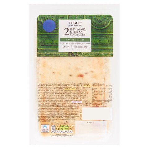 Tesco Rosemary & Sea Salt Focaccia - Tesco Groceries