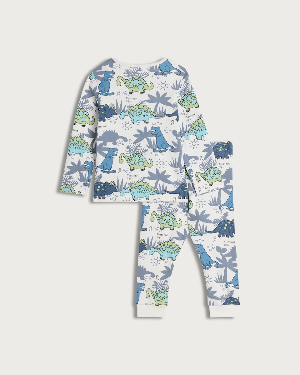 That's Not My Dinosaur 2-Pack Pure Cotton Pyjama Sets in Blue - Tesco ...