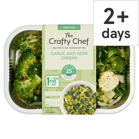 The Crafty Chef Garlic and Herb Greens 175g - Tesco Groceries