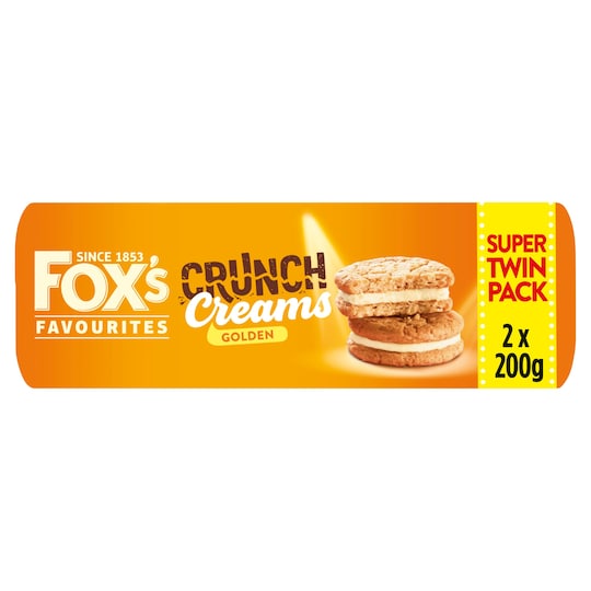 Fox's Golden Crunch Cream Biscuit Twin Pack 2X200g - Tesco Groceries