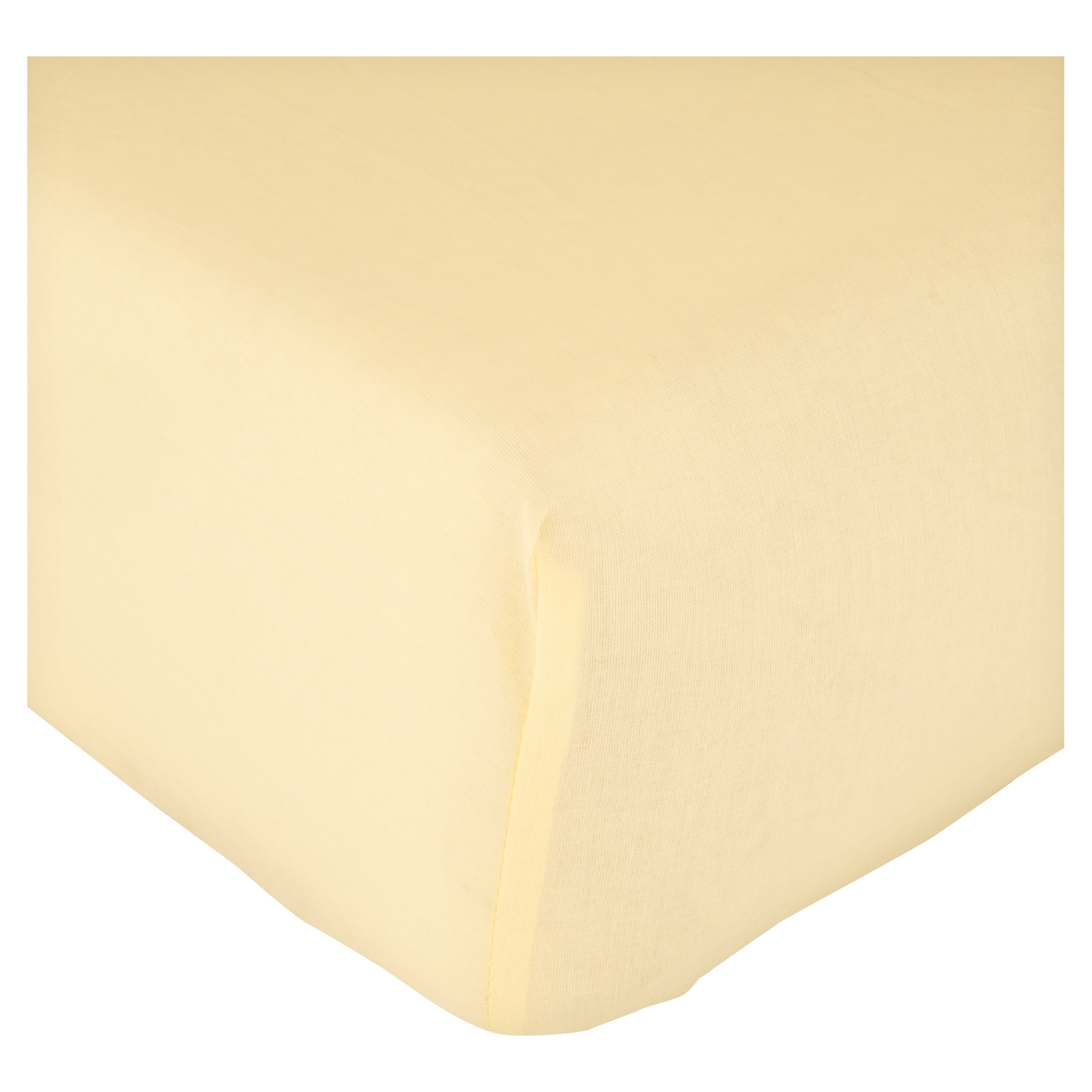 F&F Home Poly Cotton Yellow Fitted Sheet Single - Tesco Groceries