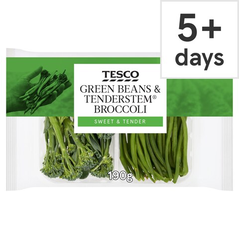 Tesco Green Beans and Tenderstem Broccoli 190g - Tesco Groceries