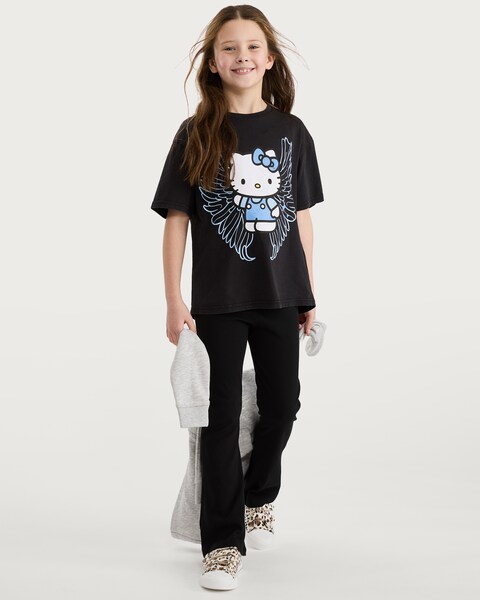 Hello Kitty Social Club T-Shirt in Black - Tesco Groceries
