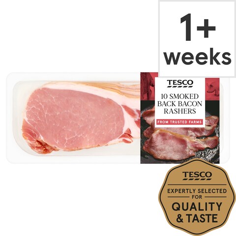 Tesco Smoked Back Bacon Rashers 300G - Tesco Groceries