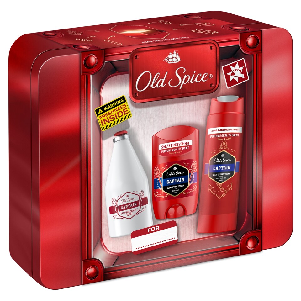 Old Spice Ajándékszett Fémdobozban Stift Dezodorral, Tusfürd&vel és ...