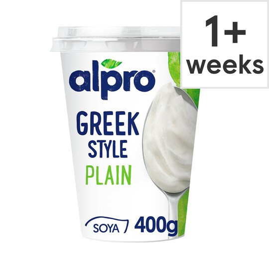Alpro Greek Style Plain Yogurt Alternative 400G - Tesco Groceries