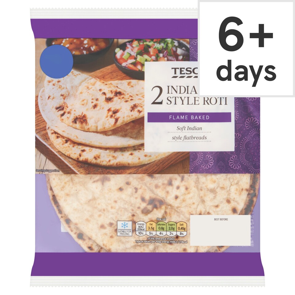 Tesco Indian Style Roti - Tesco Groceries