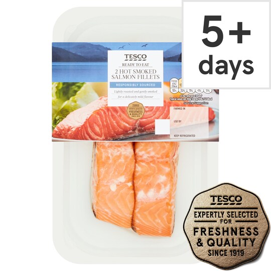 Tesco Hot Smoked Roasted Salmon Fillets 180G - Tesco Groceries