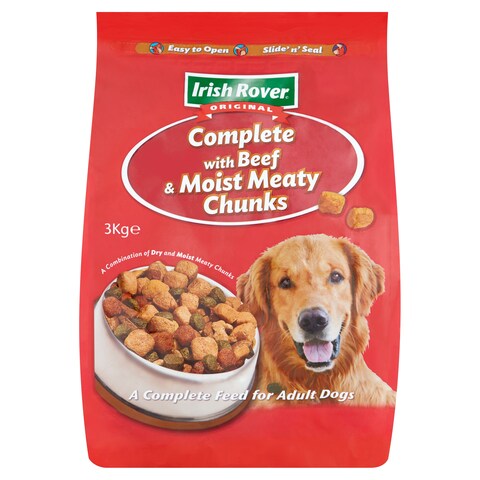 Irish Rover Beef & Veg With Moist Meaty Chunks 3Kg - Tesco Groceries