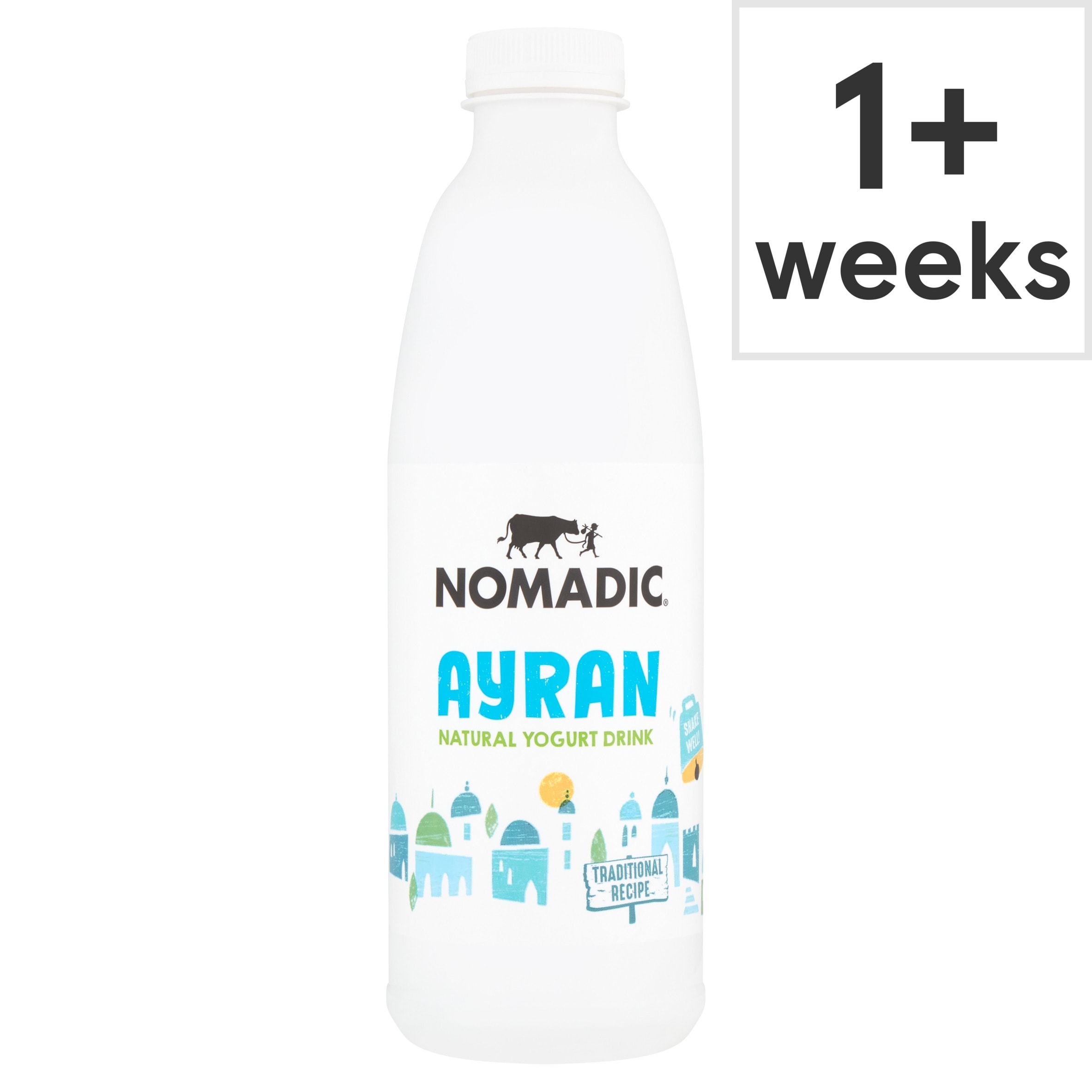 Nomadic Ayran Natural Yogurt Drink 1L - Tesco Groceries