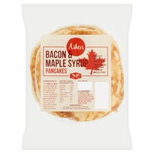 Ashers Bacon & Maple Syrup Pancakes 4 Pack - Tesco Groceries