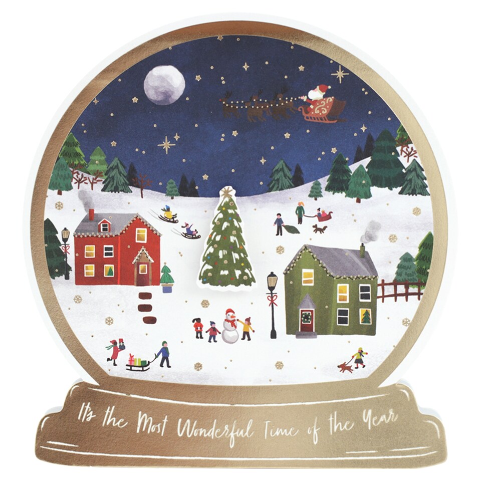 Tesco Luxury Snow Globe Cards 6 Pack - Tesco Groceries