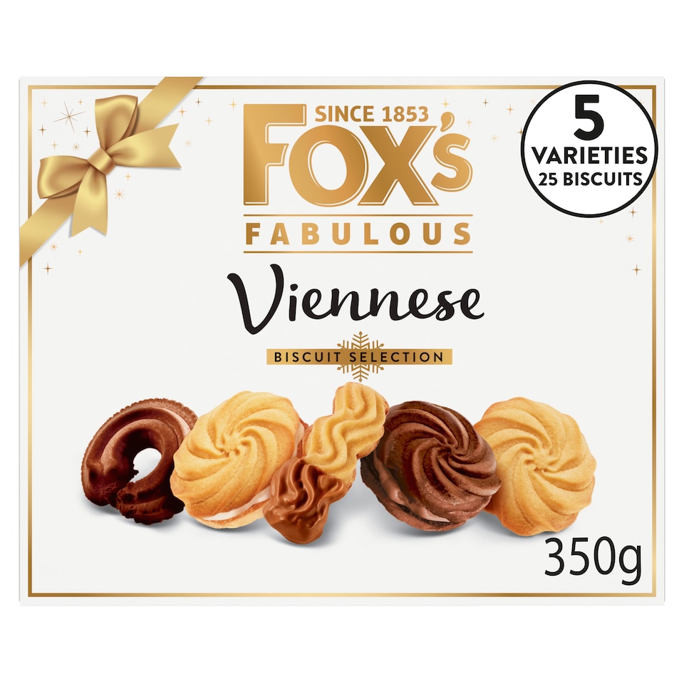 Fox's Fabulous Viennese Biscuit Selection 350G - Tesco Groceries