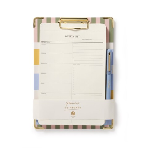 Paperchase A5 Clipboard with List Pad & Pen - Tesco Groceries
