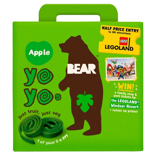 Bear Pure Fruit Yoyo Apple 5 X 20G - Tesco Groceries