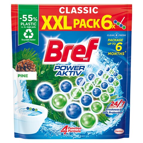 Bref Power Aktiv Pine Toilet Block 6 x 50 g (300 g) - Tesco Groceries