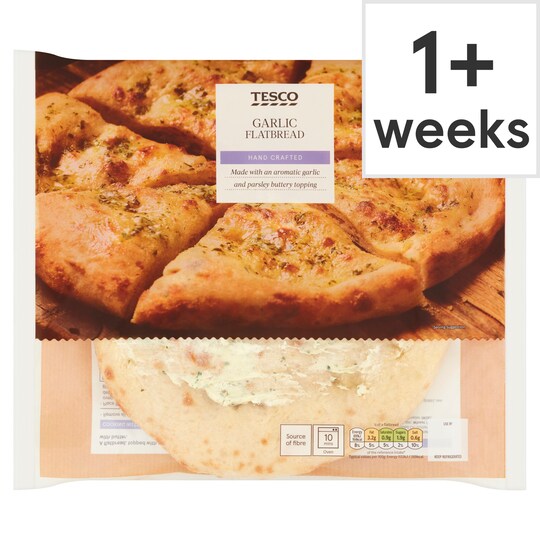 Tesco Garlic Flatbread 255G - Tesco Groceries