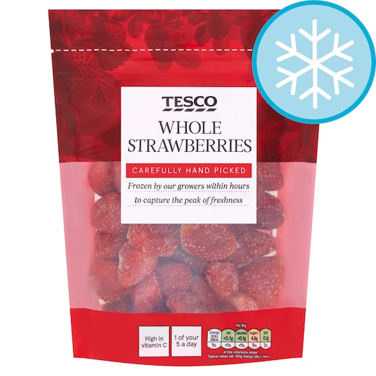 Tesco Frozen Whole Strawberries 350G - Tesco Groceries