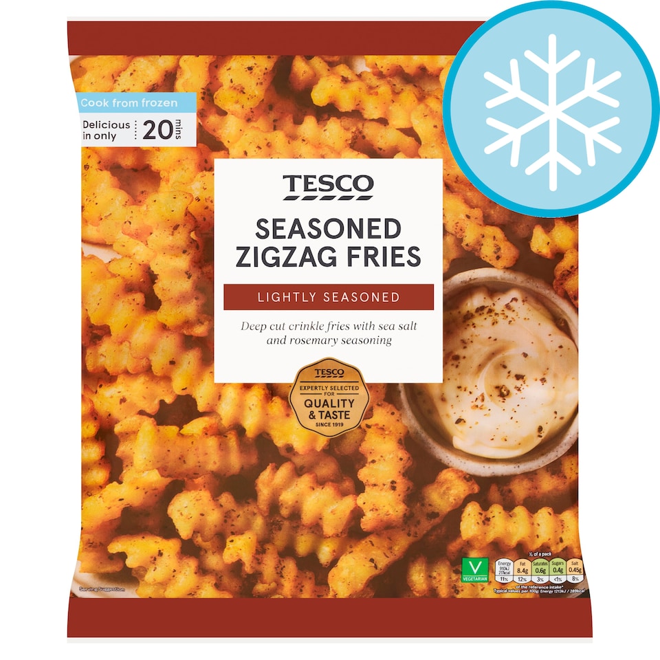 Tesco Seasoned Zig Zag Fries 750g - Tesco Groceries