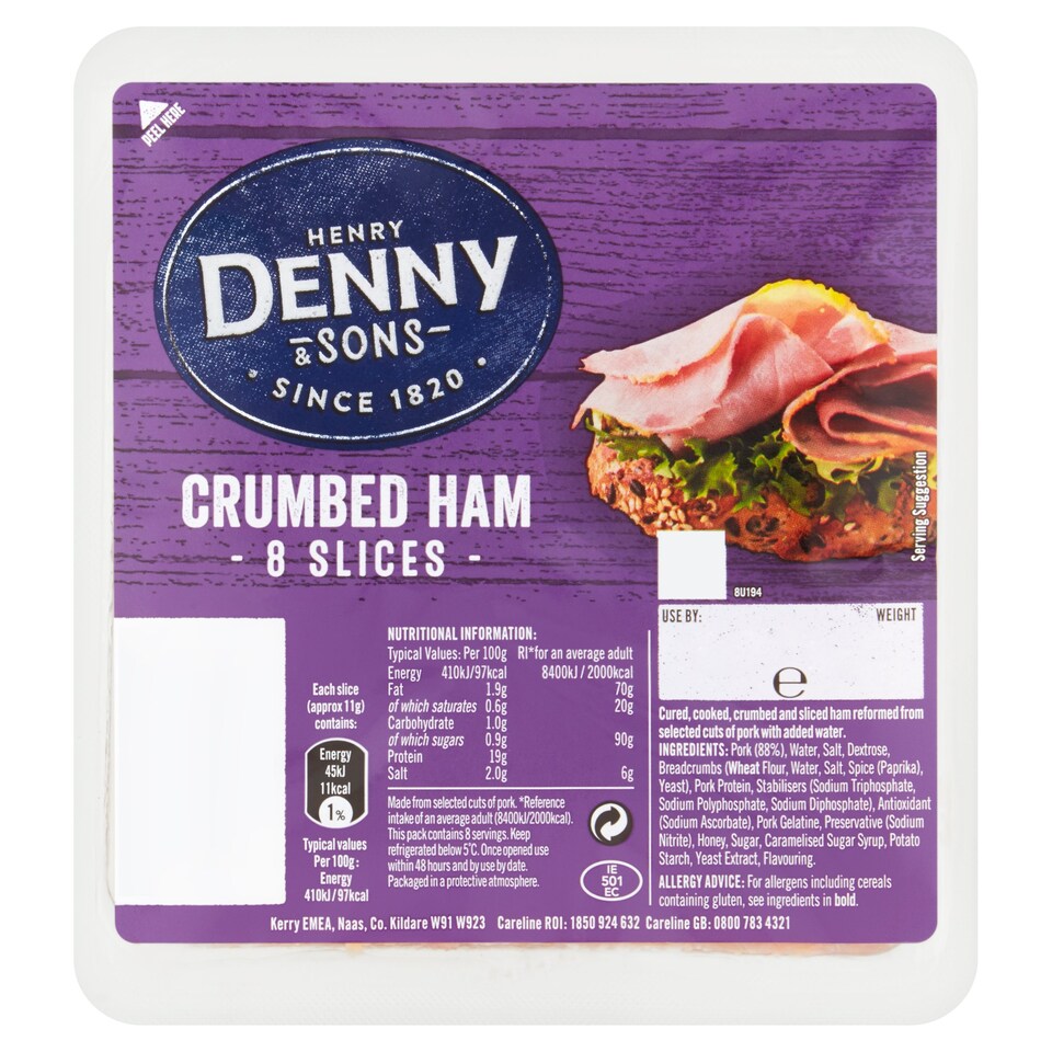 Denny Crumbed Ham 90G - Tesco Groceries