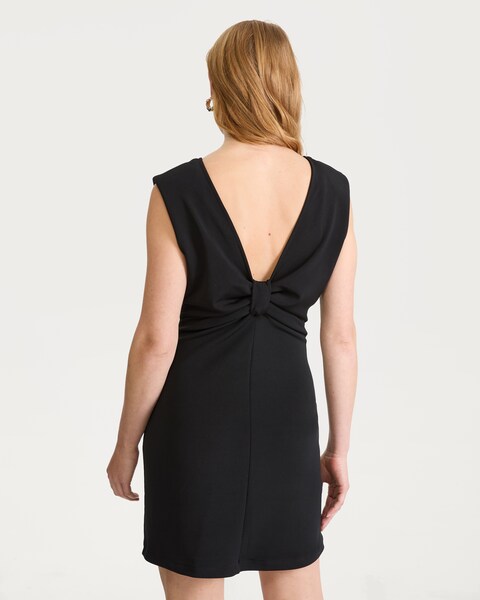 F&F Sleeveless Bow Back Mini Dress in Black - Tesco Groceries