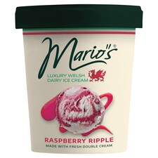 Mario's Raspberry Ripple Ice Cream 500 ml - Tesco Groceries