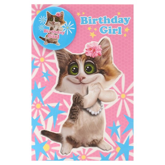 Hanson White Birthday Card Birthday Girl - Tesco Groceries