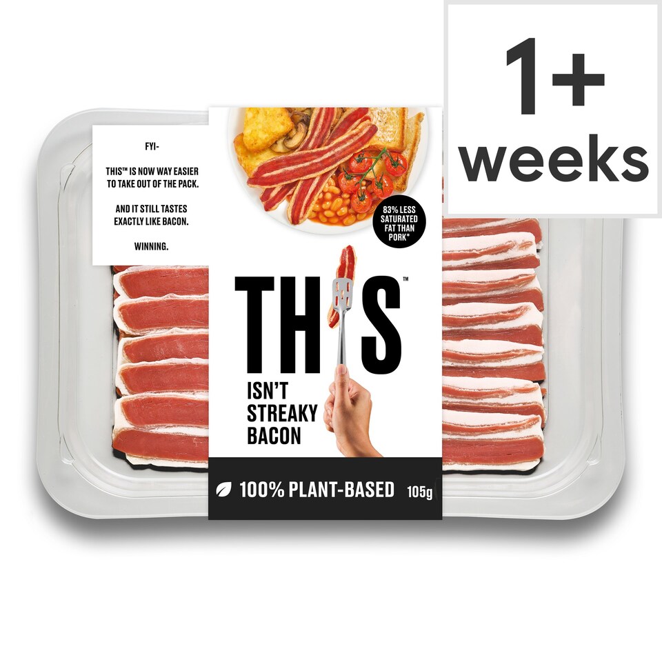 This Isn't Plant-Based Streaky Bacon 105g - Tesco Groceries