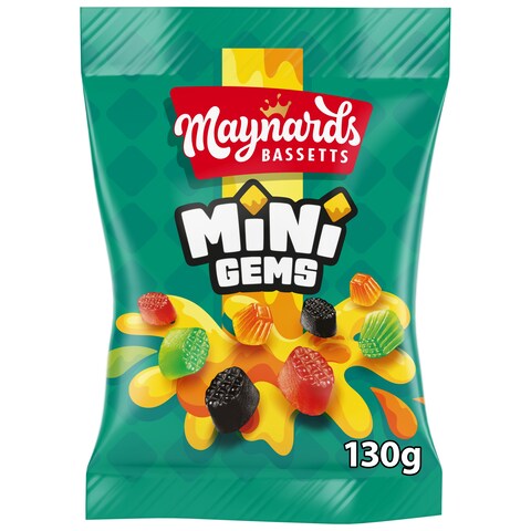 Maynards Bassetts Mini Gems Sweets Bag 130g - Tesco Groceries
