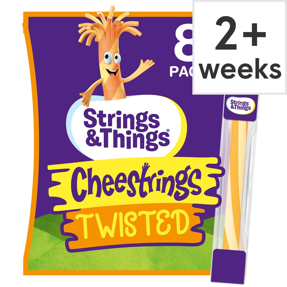 Cheestrings Twisted Cheese Snacks 8Pk 160G - Tesco Groceries