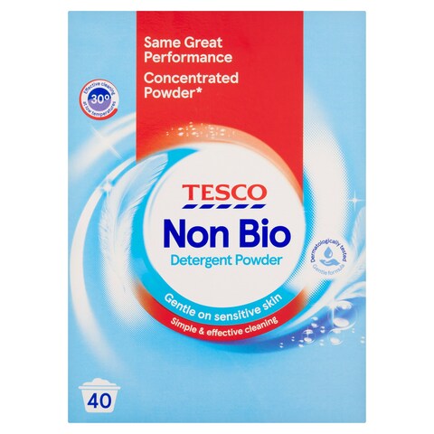Tesco Non Bio Detergent Powder 40 Wash 2kg - Tesco Groceries