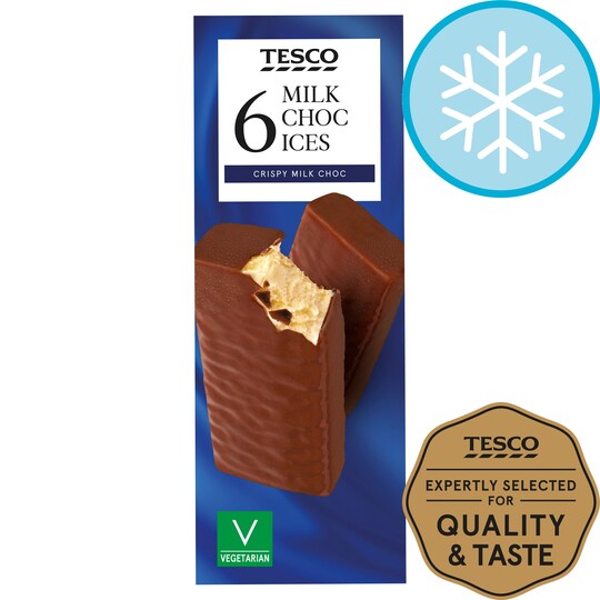 Tesco Milk Chocolate Ices 6 X 70Ml - Tesco Groceries