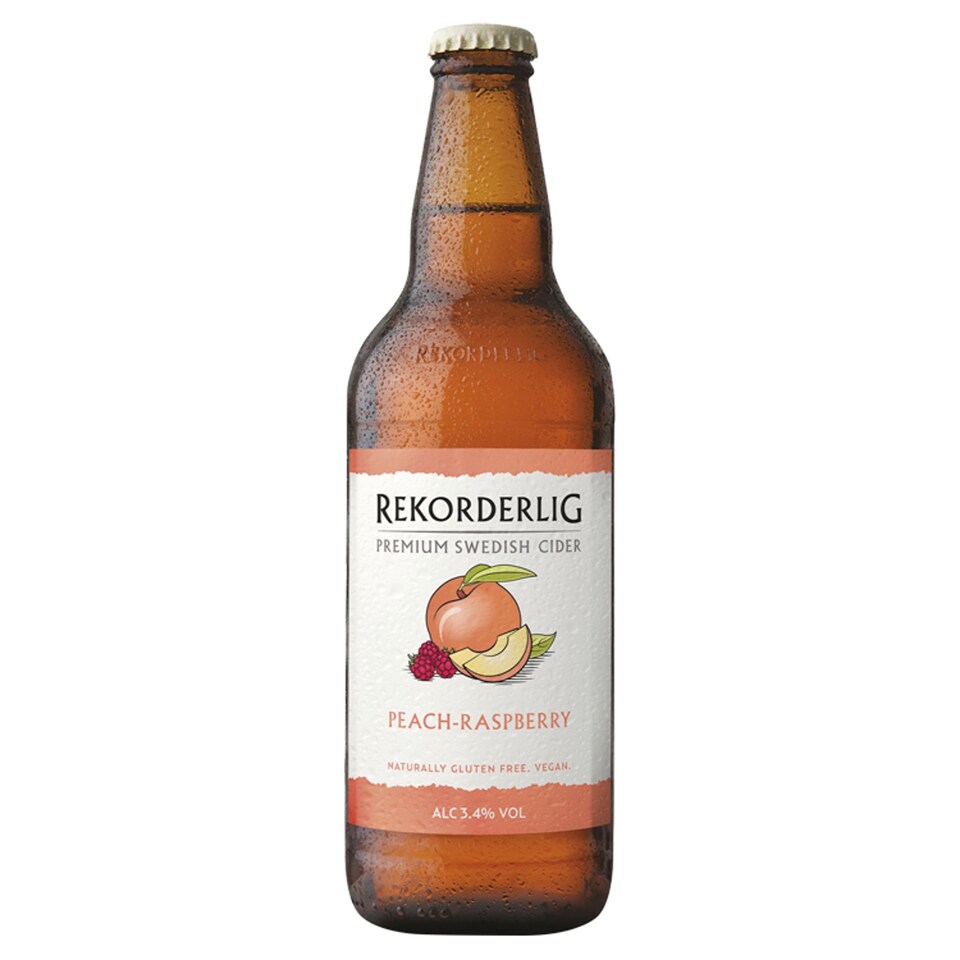 Rekorderlig Premium Cider Peach & Raspberry 500ml - Tesco Groceries