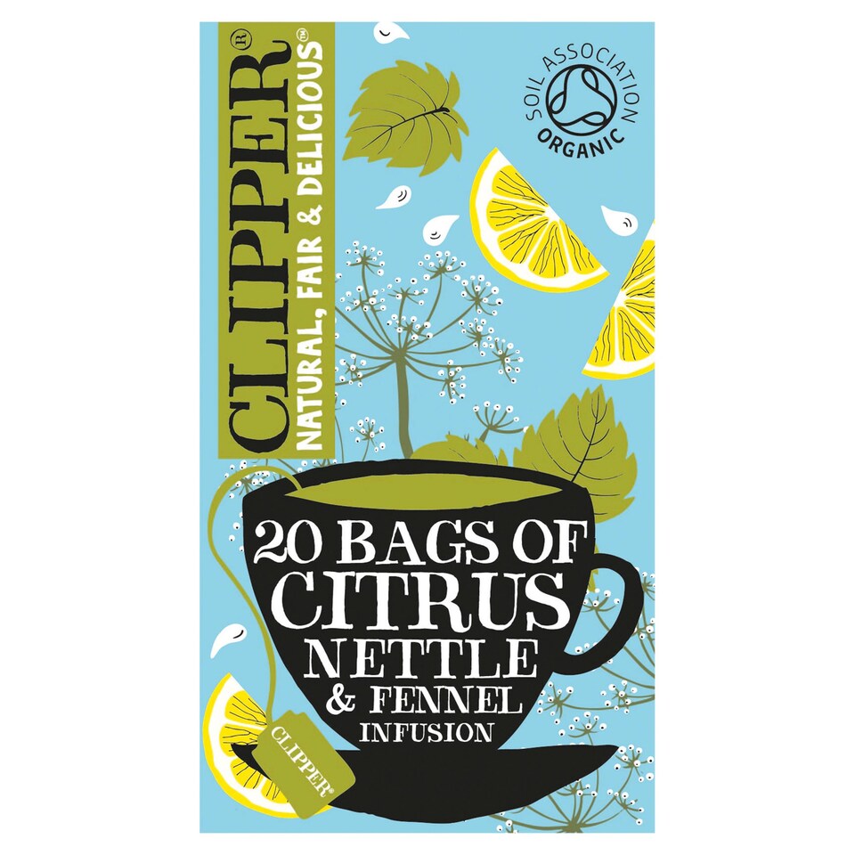 Clipper Cleanse Organic Citrus Nettle & Fennel Tea Bags 44G - Tesco ...