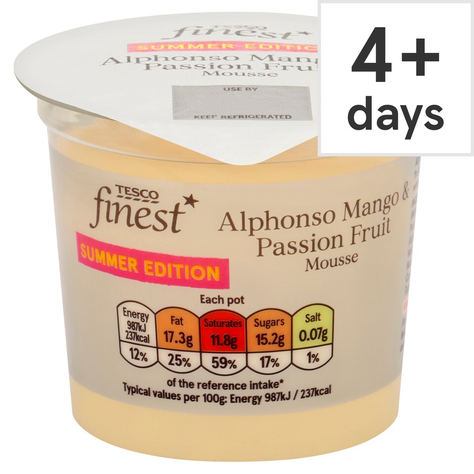 Tesco Finest Alphonso Mango & Passionfruit Mousse 100g - Tesco Groceries