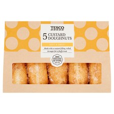 Custard Doughnuts 5 Pack - Tesco Groceries