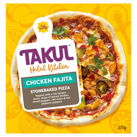 Takul Halal Kitchen Chicken Fajita Pizza 375G - Tesco Groceries